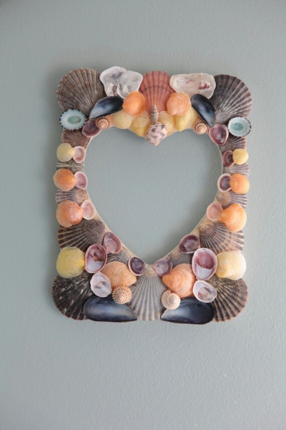 Items similar to heart shell frame on Etsy