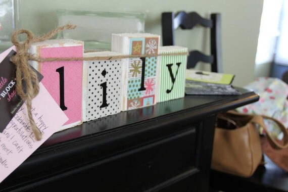 Items similar to Customized Name Blocks on Etsy