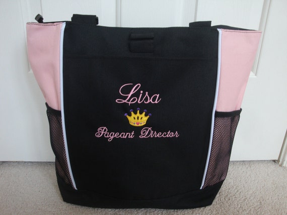 Tote Bag Personalized Princess Pageant Director by HTsCreations