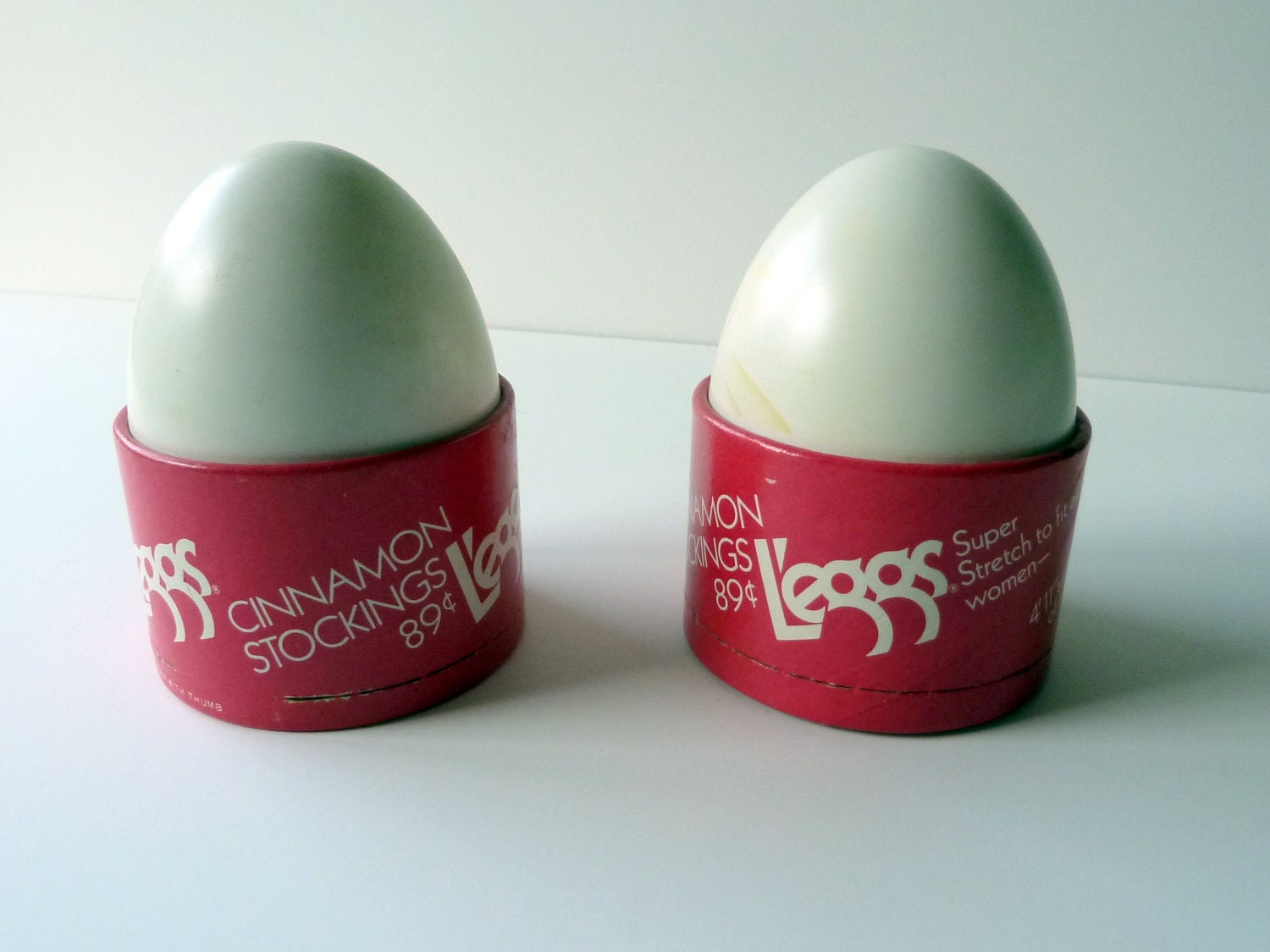 Two 1970's L'eggs Cinnamon Stockings in UNOPENED Egg