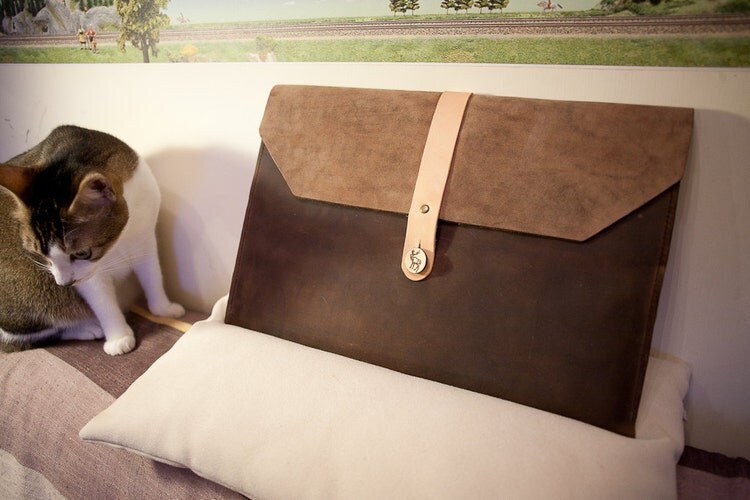 Leather Laptop Case / Sleeve FREE by LWleatherworks on Etsy