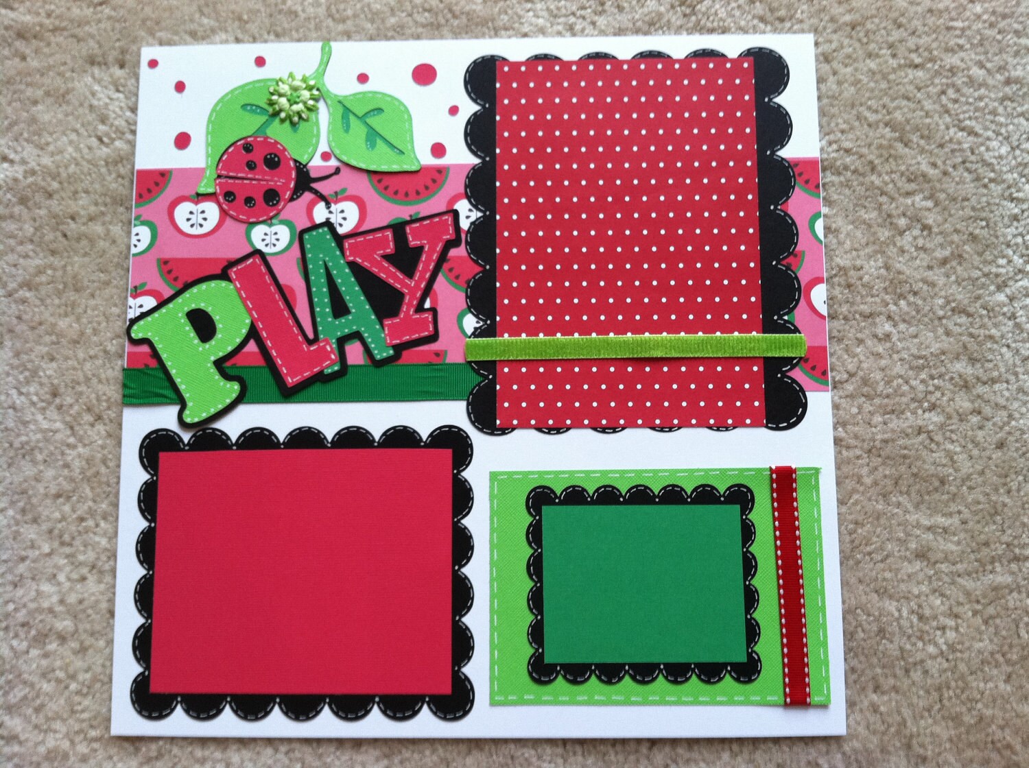 Ladybug Scrapbooking Ladybug Scrapbook Pages Ladybug Layout