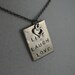 LIVE LAUGH LOVE with Heart Necklace Life Motto Necklace on