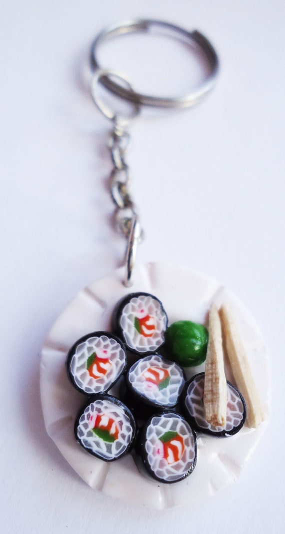 KEYCHAIN Sushi Charm by FrozenCrafts on Etsy