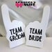 Photobooth Props White Team Bride & Team Groom by LovinglyMine