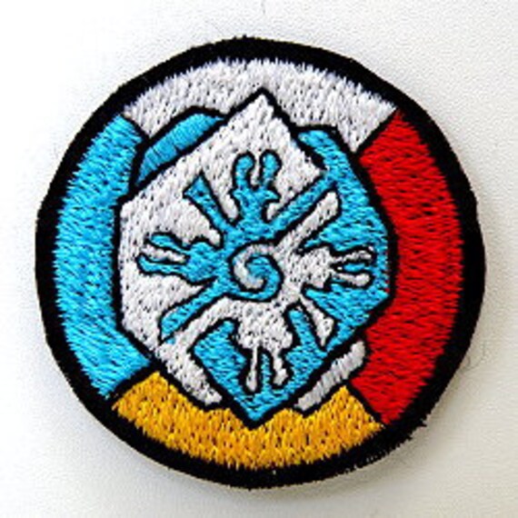 Items similar to Mayan Symbol Hunab Ku - Hand made embroidery patch on Etsy