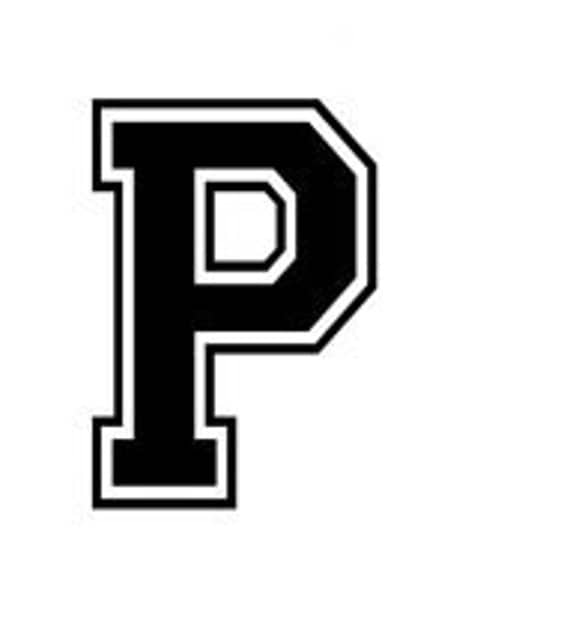 Letter P Varsity Lettering Vinyl Decal by smith652 on Etsy
