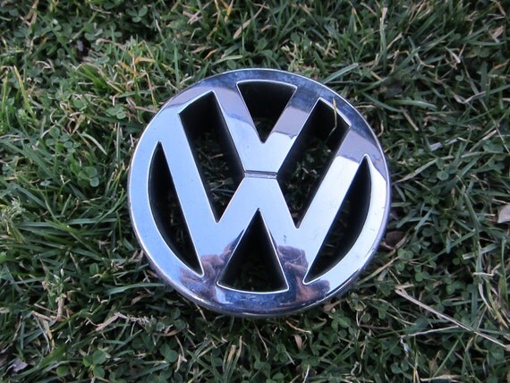 Huge Vintage Volkswagen Plastic Auto Emblem VW ID Badge