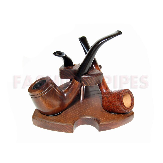 New Wooden Pipes Stand-Showcase Rack Holder for 3 by FashionPipes