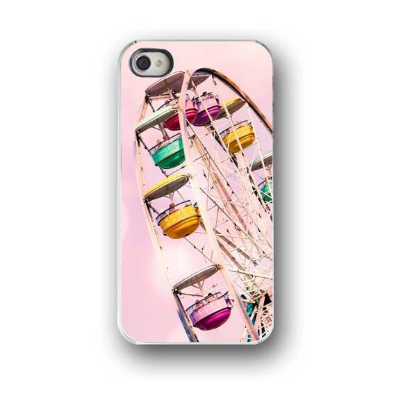 Items similar to Ferris Wheel, iPhone 5 4 4s Case, Carnival, Pastel ...