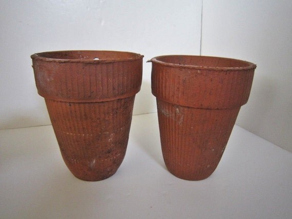 Hand Thrown Terra Cotta Garden Pots Turpentine by FloridaFound