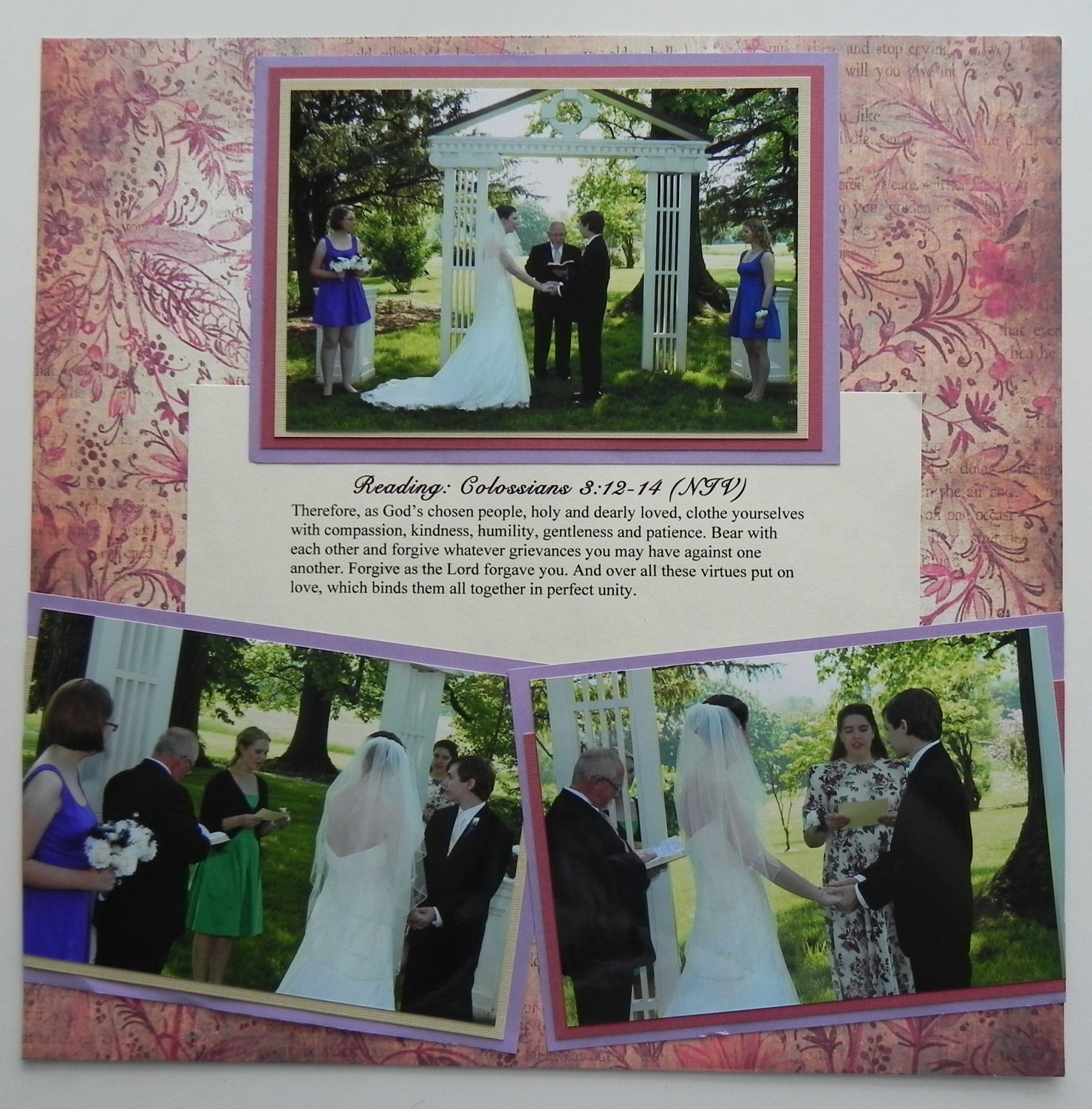 CUSTOM 12x12 Wedding Scrapbook Album 50 pages