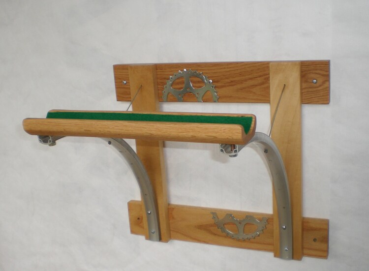 Bicycle Rack Reclaimed Wood and Recycled by Winterwomandesigns