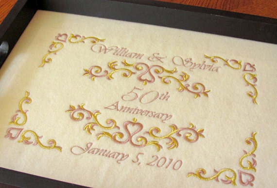 50th Anniversary Embroidery Designs