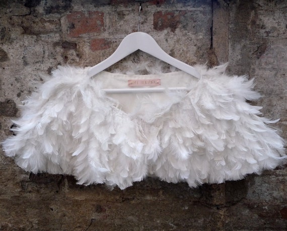 Items similar to Feather shrug on Etsy