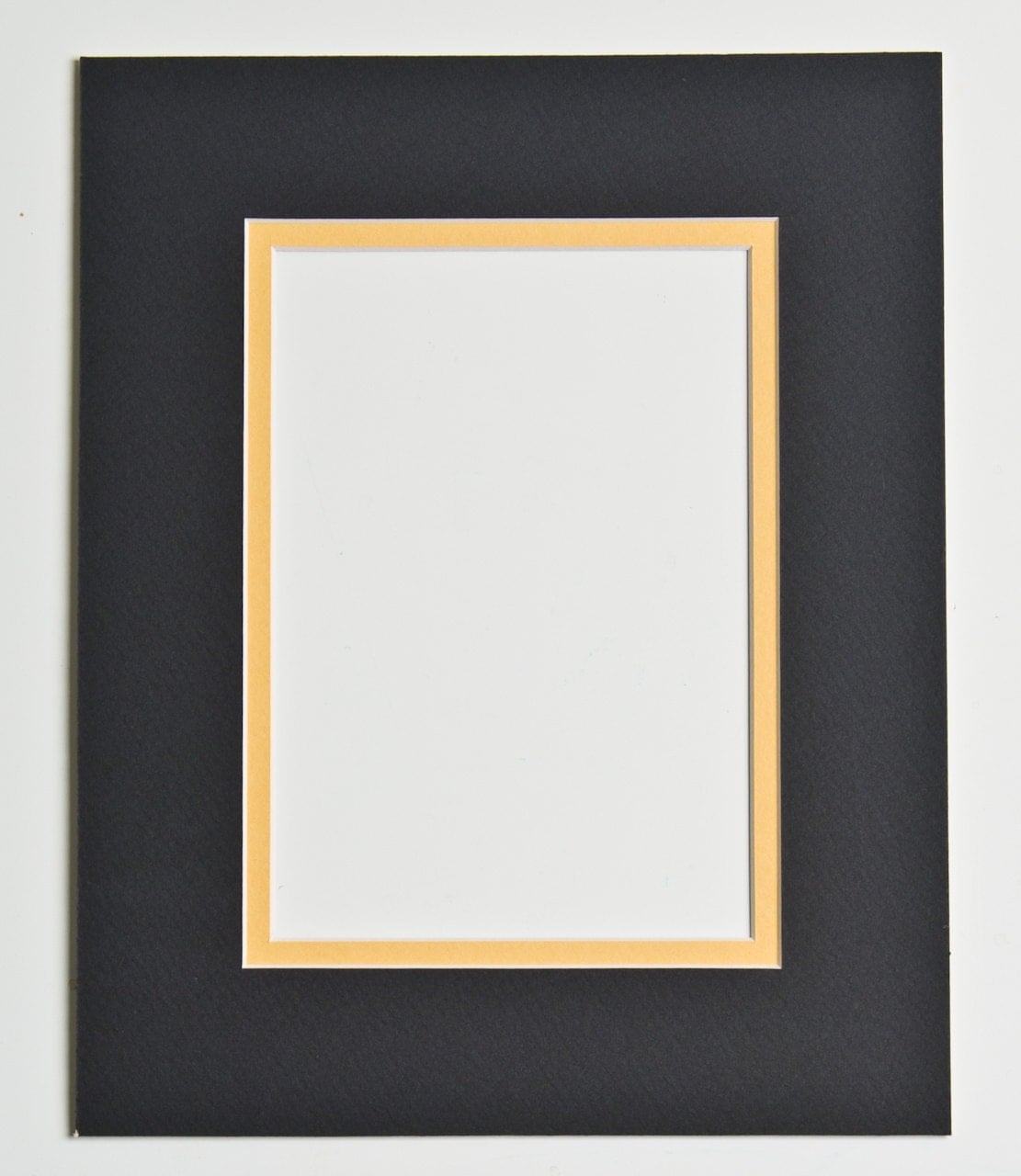 5x7 Double Mat Black and Yellow for 8x10 Frame by ohiohiker