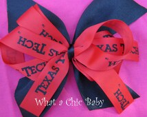 Unique texas tech hair bow related items | Etsy