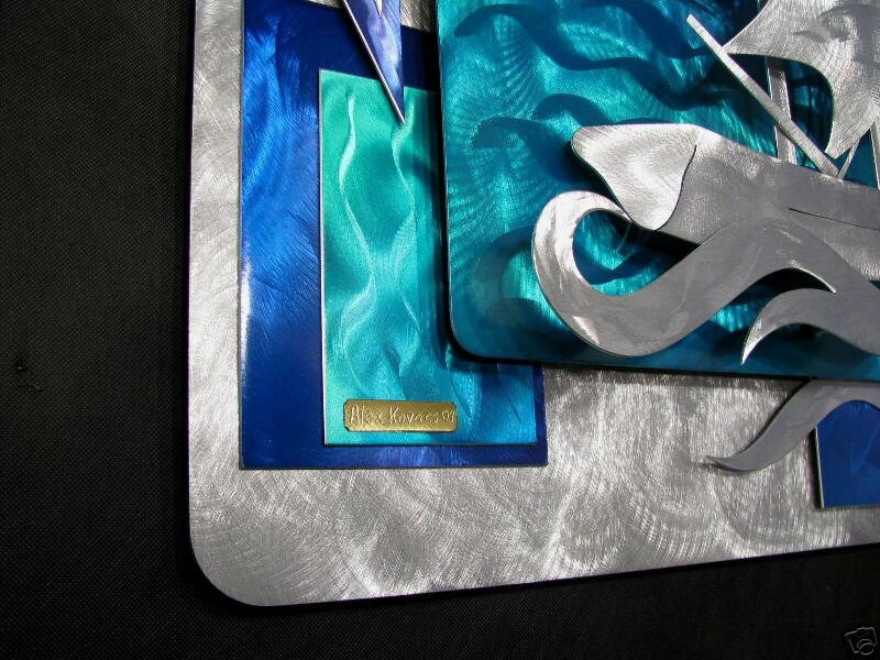 Abstract Modern Metal Wall Art Ship by MetalSculptureLand on Etsy