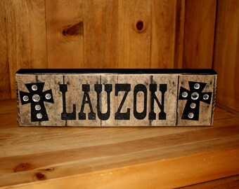 Popular items for rustic name plate on Etsy