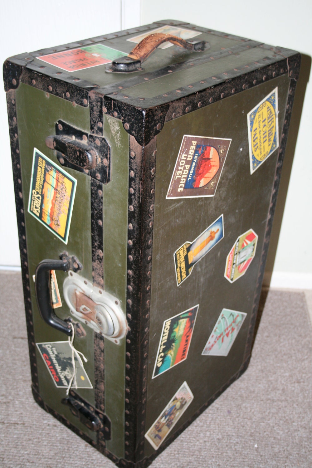Vintage Travel Trunk by LauraMichelleCreates on Etsy