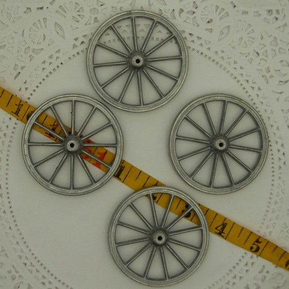 4-2 1/2 inch toy spoked metal wheels by bisbeebliss on Etsy