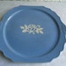 Vintage Harker White Rose Carv-Kraft Cameo Ware Blue Virginia