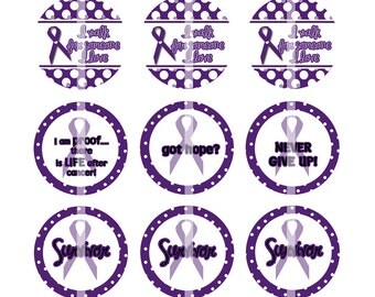 Bottle Cap Image Sheet - Instant Download - Relay for Life 3 - 1 Inch ...