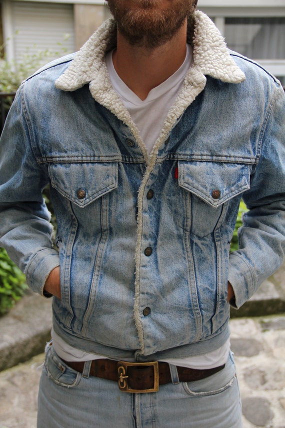 Levi's jean jacket winter coat by AbigailandBalthazar on Etsy