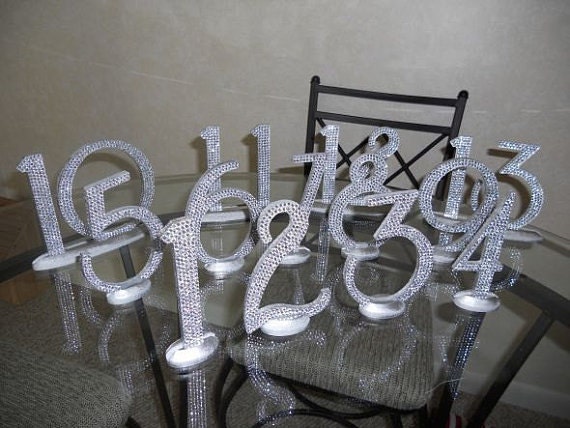 Bling Table Number Holders