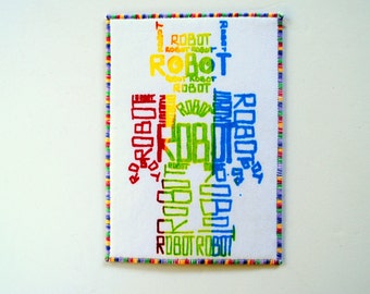 Items similar to INSTANT DOWNLOAD - Robot PDF - Printable Word Art ...