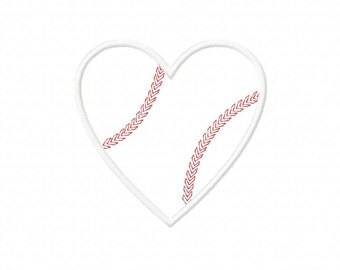 Heart baseball | Etsy