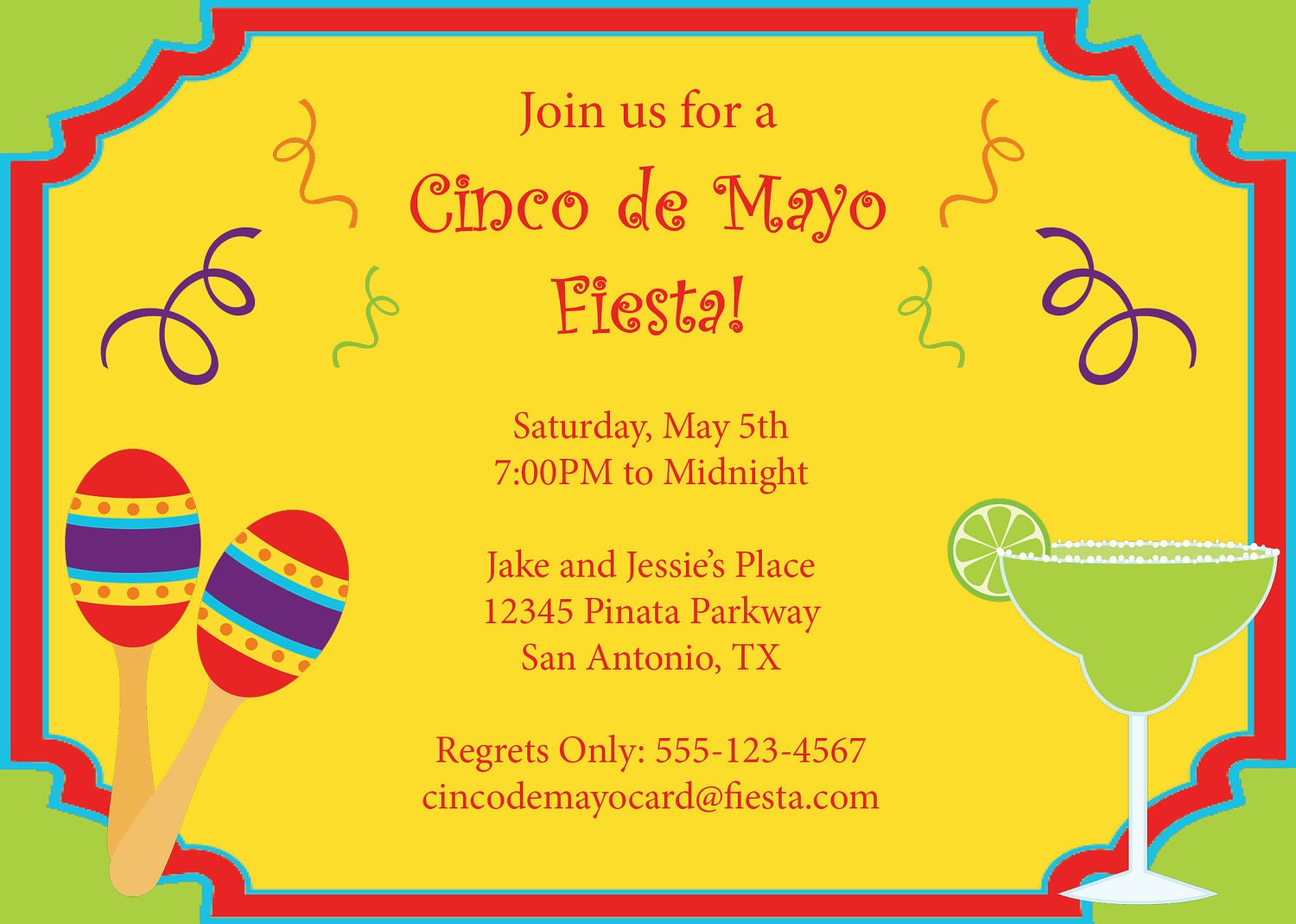 Cinco De Mayo Invitation Printable DIY