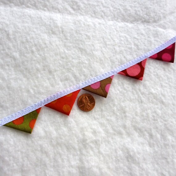 Polka Dot Fabric Flags Fabric Garland Polka Dots by TwiggyandOpal