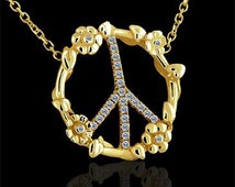 Popular items for flower peace sign on Etsy