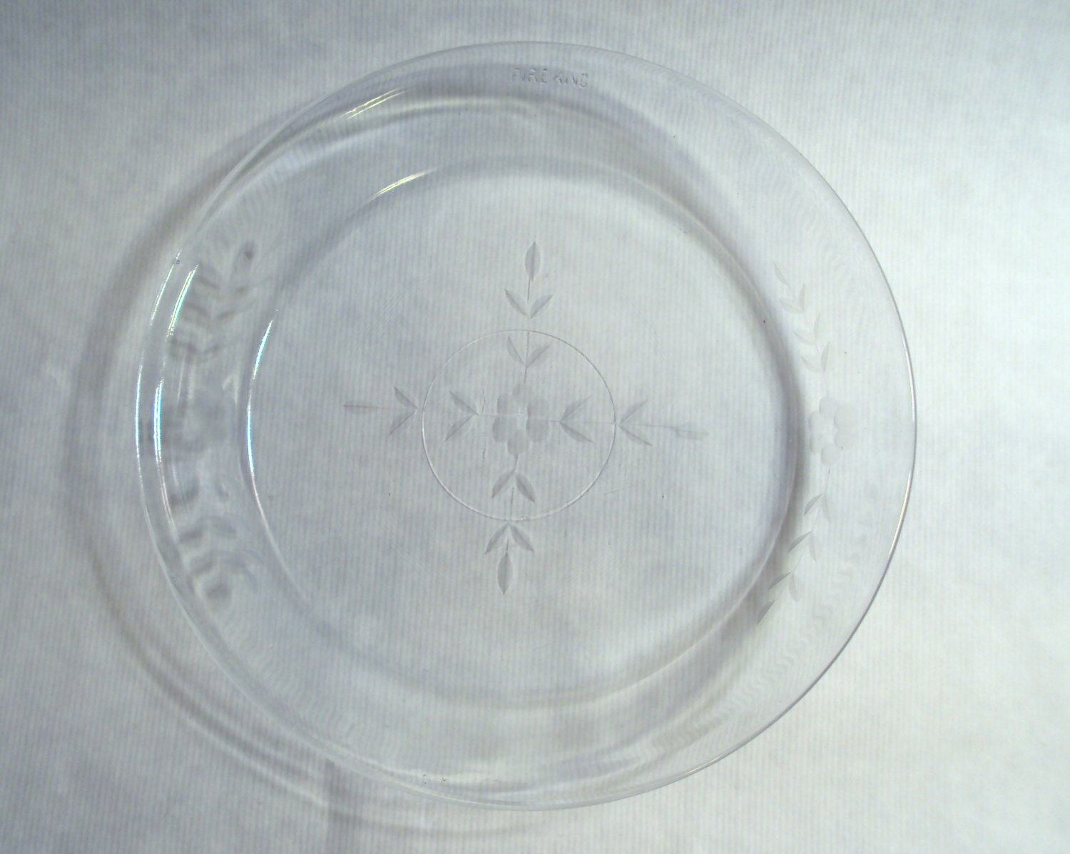 Vintage 1940s Anchor Hocking Fire King Pie Dish Pan Plate 9″ Cut Flower ...