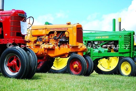 Items similar to Tractor Lineup 8x12 Digital Photograph Art on Etsy