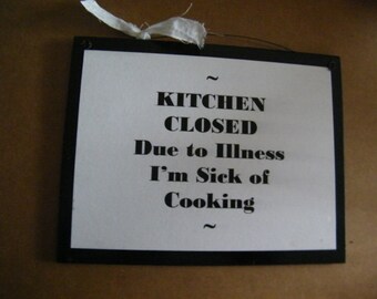 Kitchen is closed | Etsy