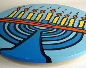 Wooden menorah | Etsy