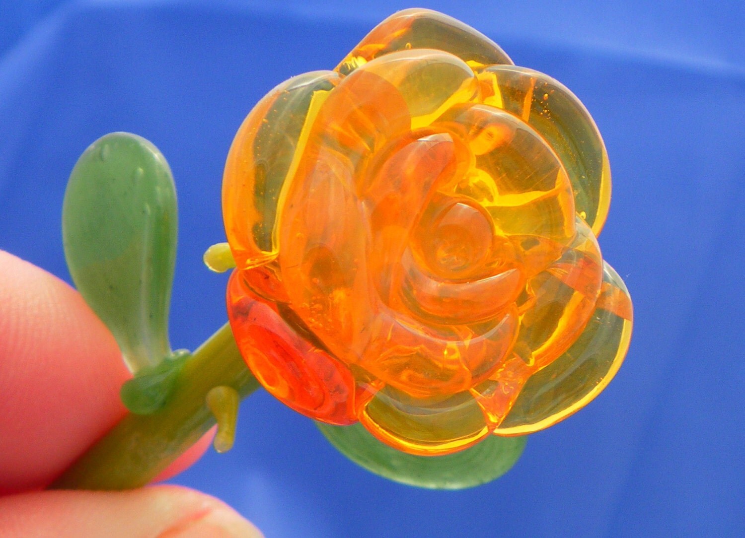 Rose Glass Flower Custom Long Stemmed Your Own by UntamedRose