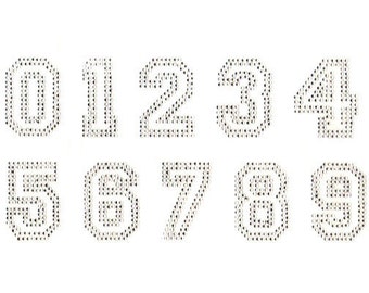 Popular items for rhinestone number on Etsy