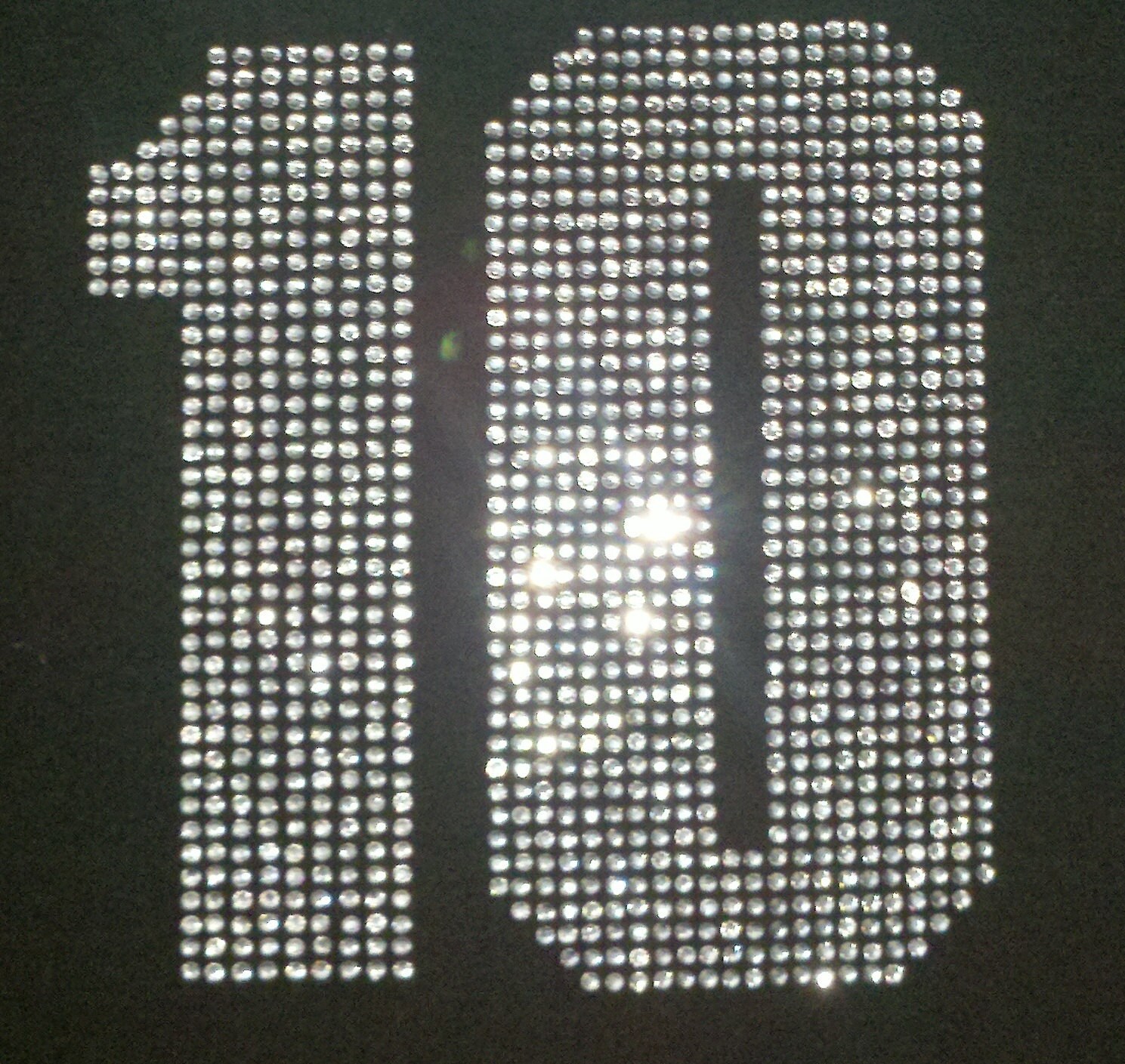 Individual Large 6 Inch Rhinestone Numbers 0 by Blingoutyourdiva