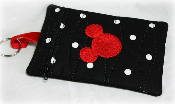 Mickey Mouse Cell Phone Holder/case black white red