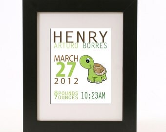 Baby turtle art | Etsy