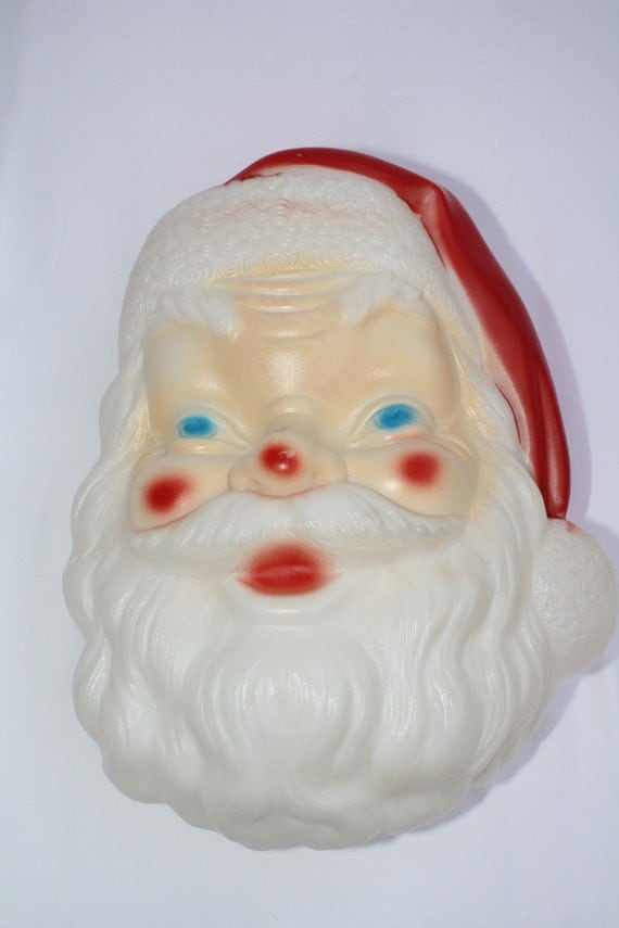 Vintage Santa Claus Plastic Face