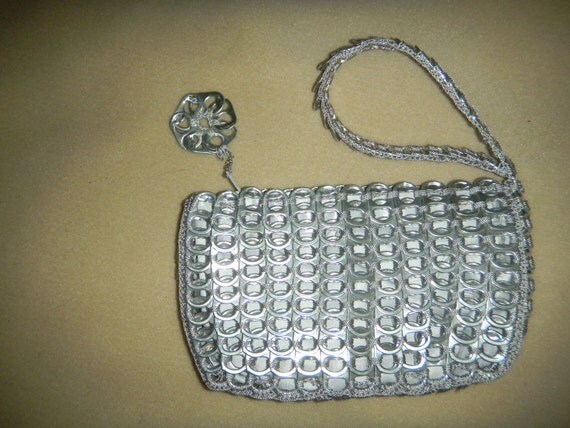 unique pull tabs wristlet evening bag