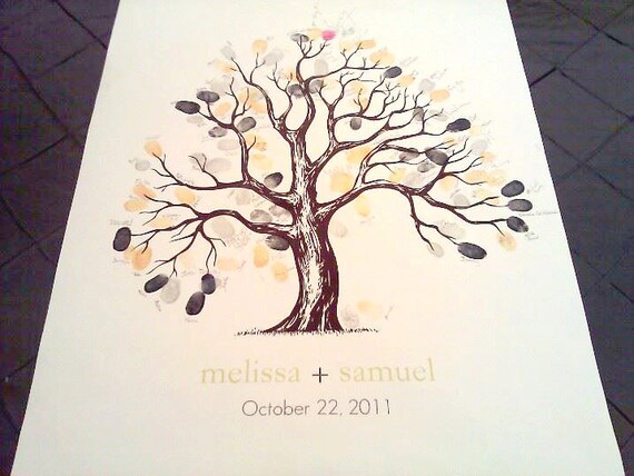 Items similar to Thumb print tree on Canvas 24"x24" (CUSTOM) on Etsy