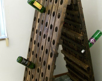 Leaning wine rack | Etsy
