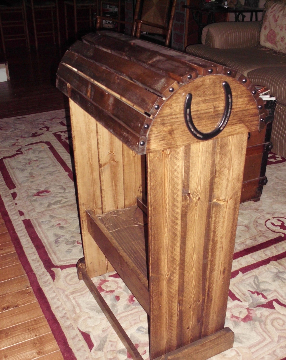 Western English Saddle Stand Handmade w/ Storage Shelf