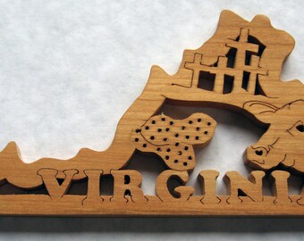 Virginia state shape | Etsy