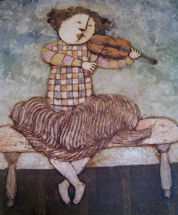 Mid Century Joyce Roybal original Oil Painting of Child